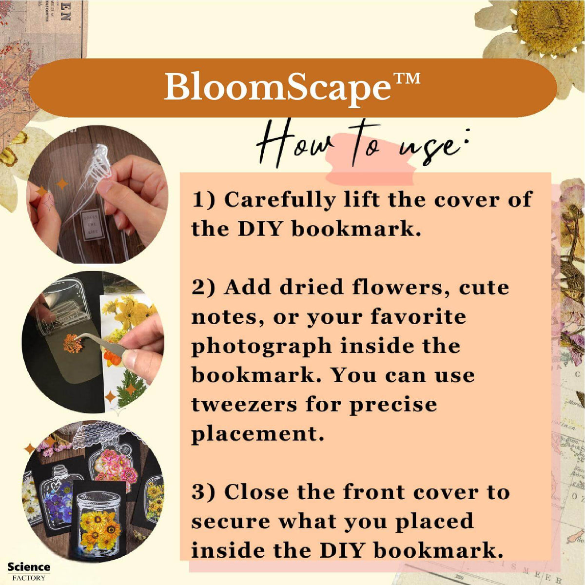 Laatste dag! 50% korting! Bloomscape™ Bookmarks (Set van 80 stuks)– Science Factory