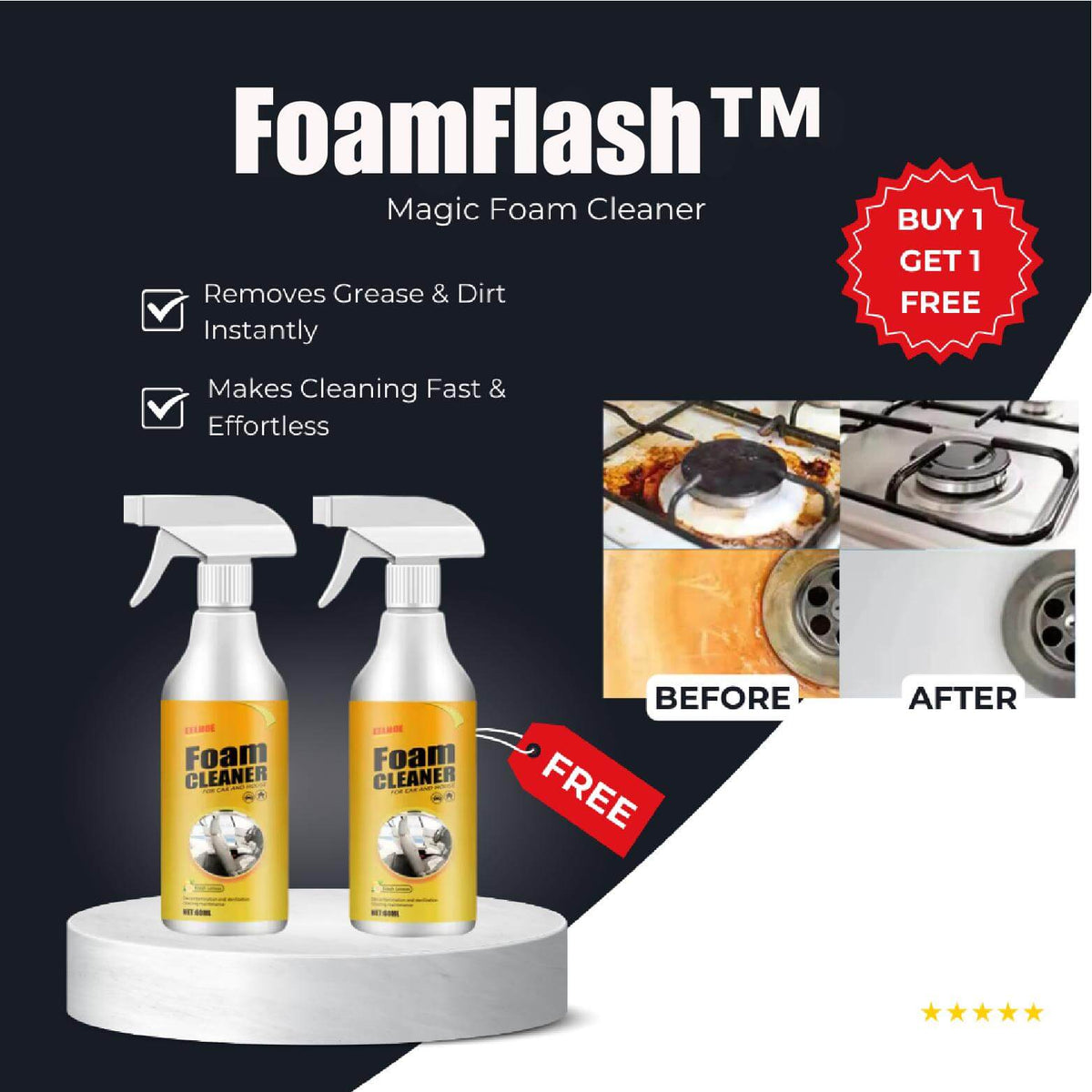 FoamFlash™ Magische Schuimreiniger | Laatste Dag 1+1 GRATIS 🔥– Science ...